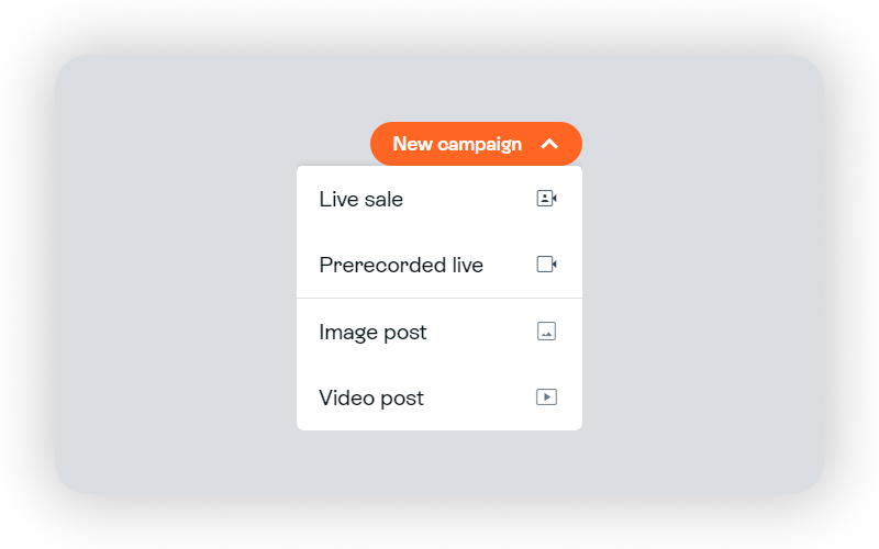 Live shopping campaigns