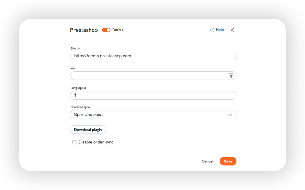 Set up Prestashop integration